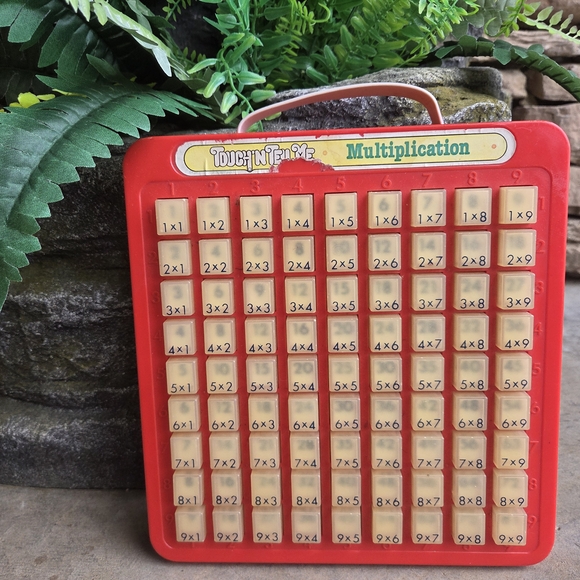 Vintage | Toys | Vintage Red And Yellow Learning Toy Multiplication ...